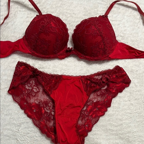 Intimates & Sleepwear | Elegant Red Lace Lingerie Set 34cl | Poshmark